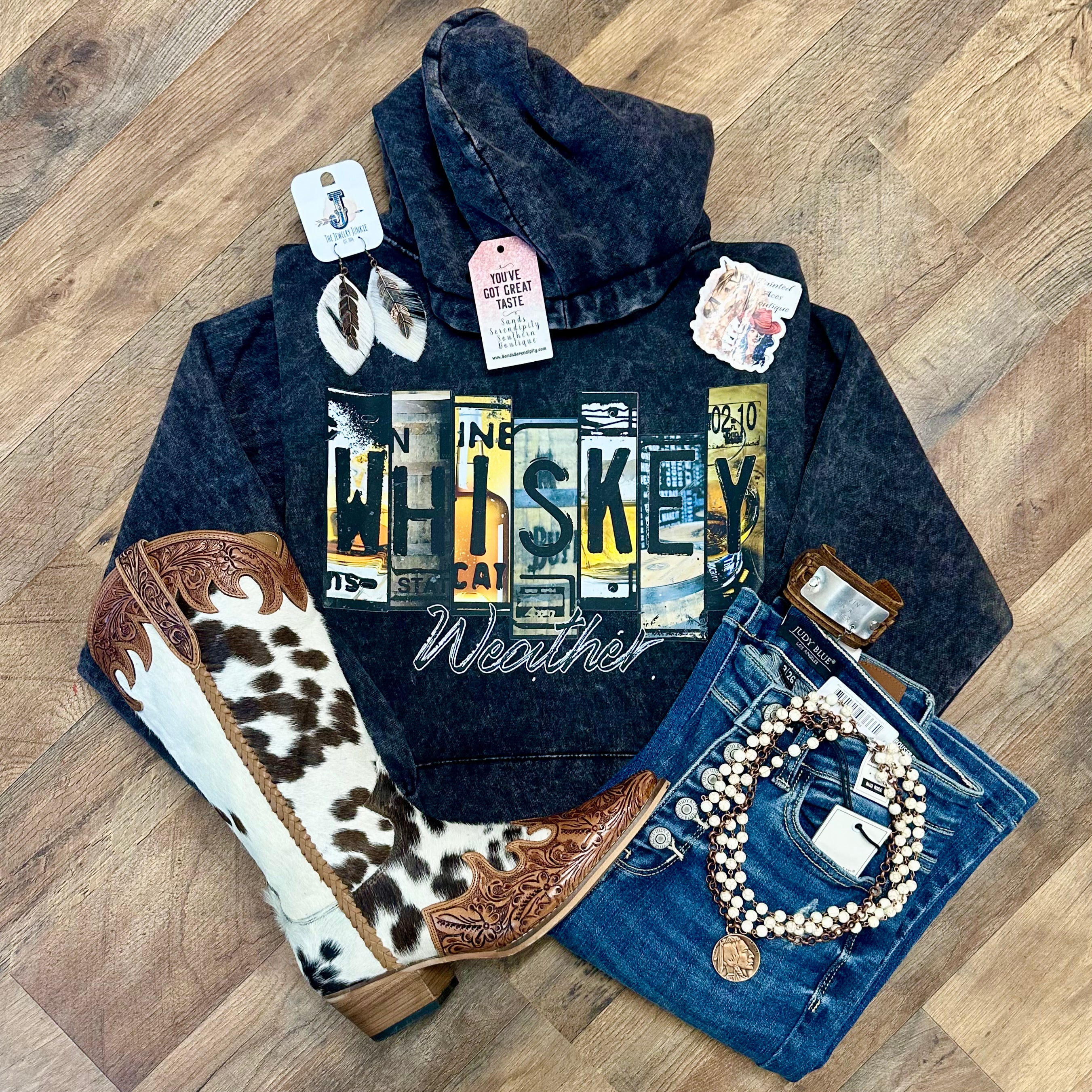 Whiskey Weather | Cozy Western Hoodie – Painted Aces Boutique