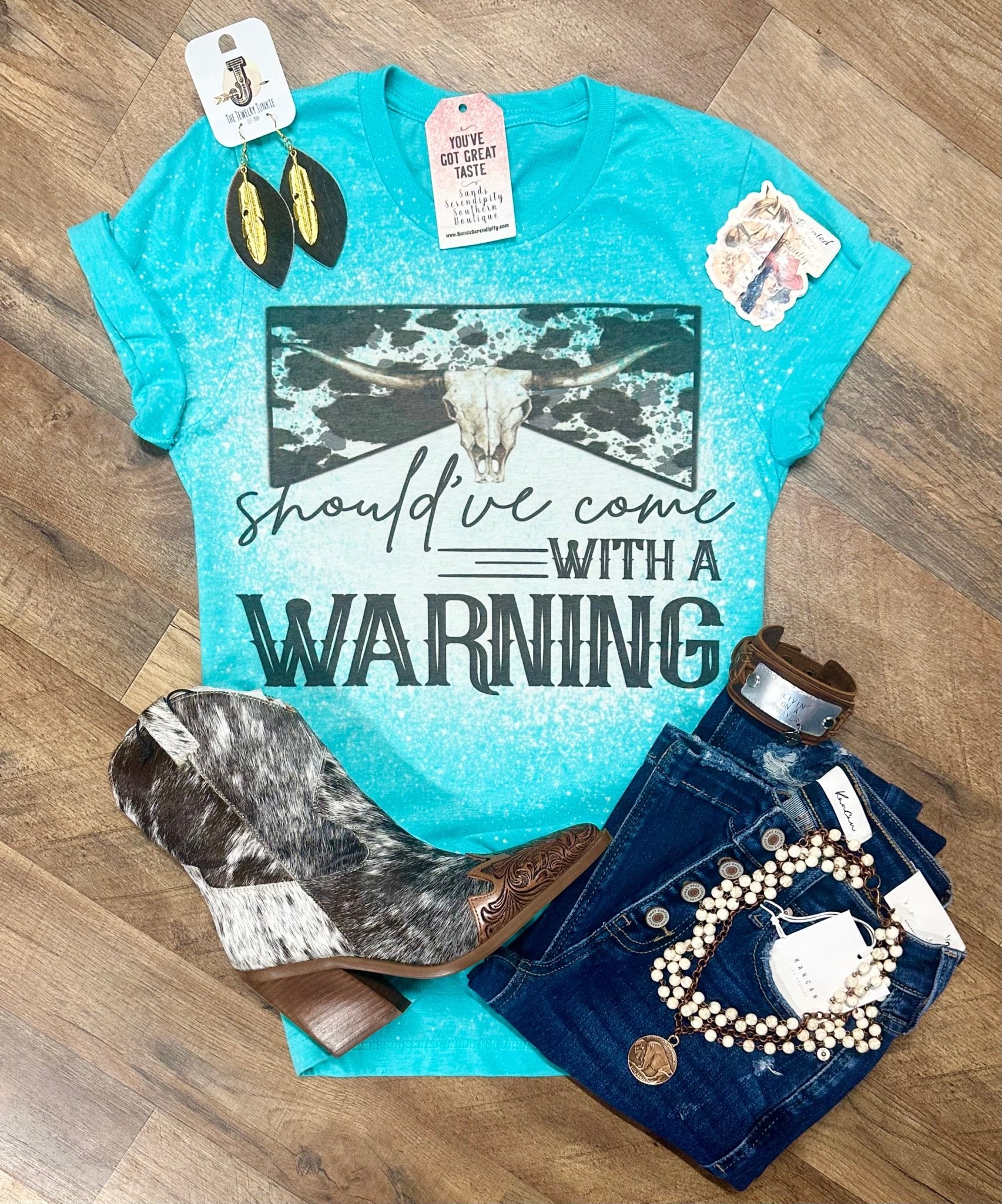 Should’ve Come With A Warning | Boot Scootin’ Graphic T-Shirt – Painted ...