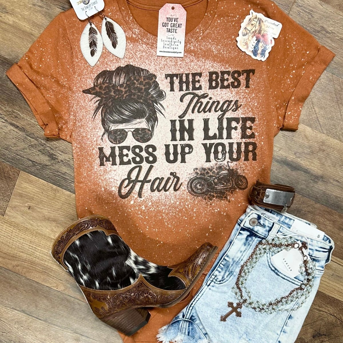 The Best Things In Life Mess Up Your Hair | Country Race Nights Graphi ...